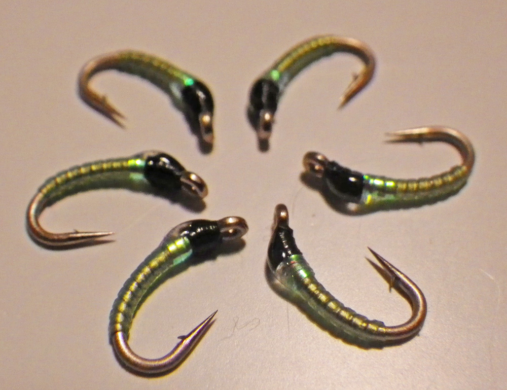 Improved Bling Midge Olive BWO Fly Fishing Flies Trout Flies Wet | eBay