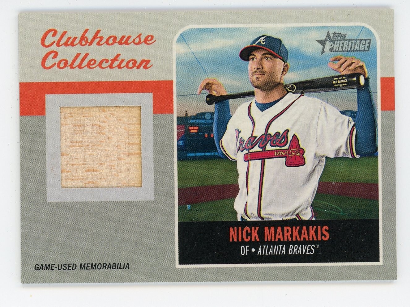 2019 Topps Heritage NICK MARKAKIS CLUBHOUSE COLLECTION GAME USED | eBay