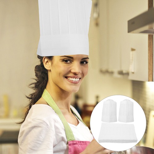 20Pcs Catering Hat Chef Cooking Hat Chef Hat Paper Disposable Chef Hat ...