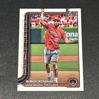 2025 Topps Series 1 #FP-5 Jayson Tatum Cardinals Busch Stadium First ...