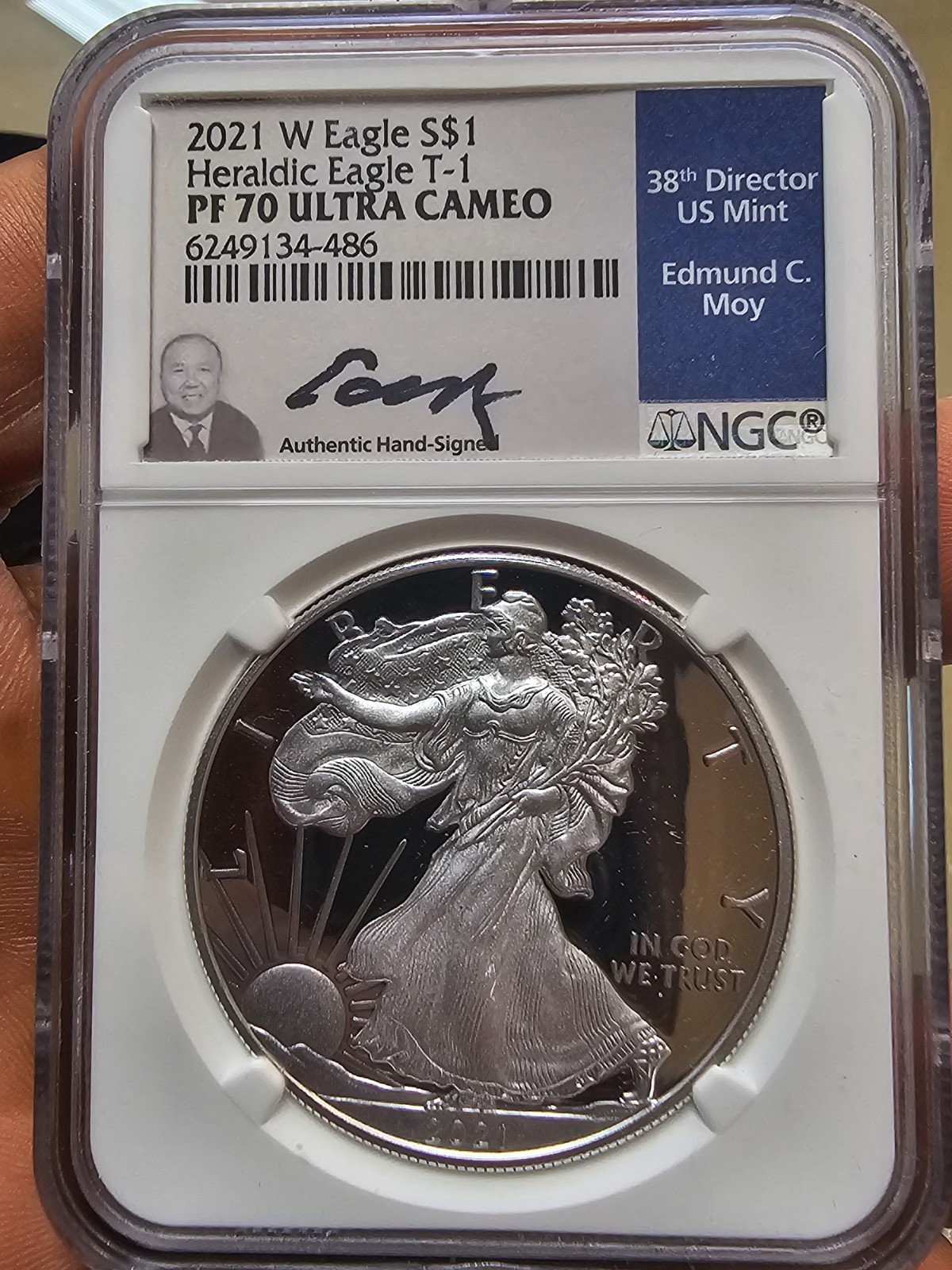 2021 W Type-1 Heraldic Eagle NGC PF 70 Ultra Cameo Edmund Moy Signature ...