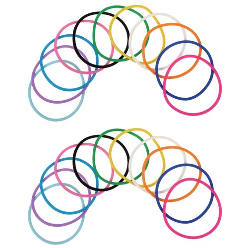 2 Count Silicone Bracelet Sports Jelly Bangles Wrist Bands Bracelets ...