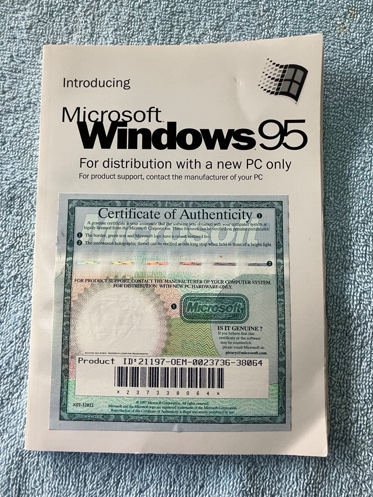 Microsoft Windows 95 Manual for distribution with New PC ****BOOK ONLY ...