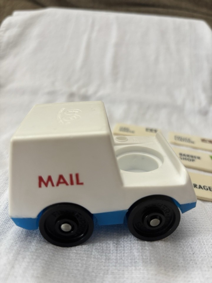 Fisher-Price Little People Vintage Mail Carrier and 6 Mail Pieces From ...
