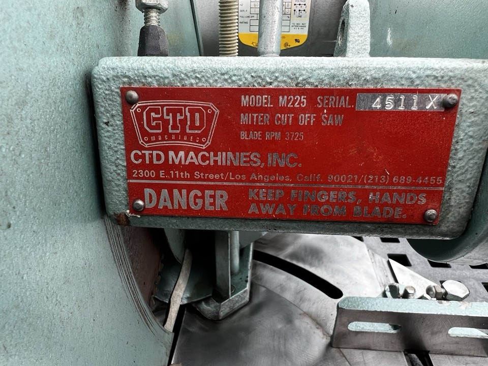 CTD Machines M225 Mitre Cut Off Saw | eBay