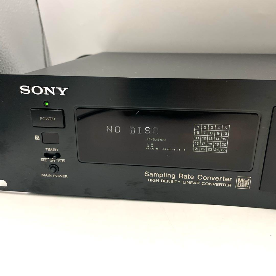 Sony MDS-E55 Pro MiniDisc Recorder Rackmount XLR Digital I/O AC100V ...