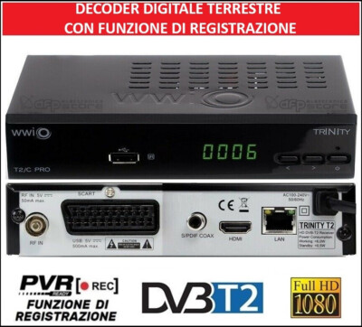 Decoder Ricevitore Digitale Terrestre DVB-T2 PVR Con Funzione di ...