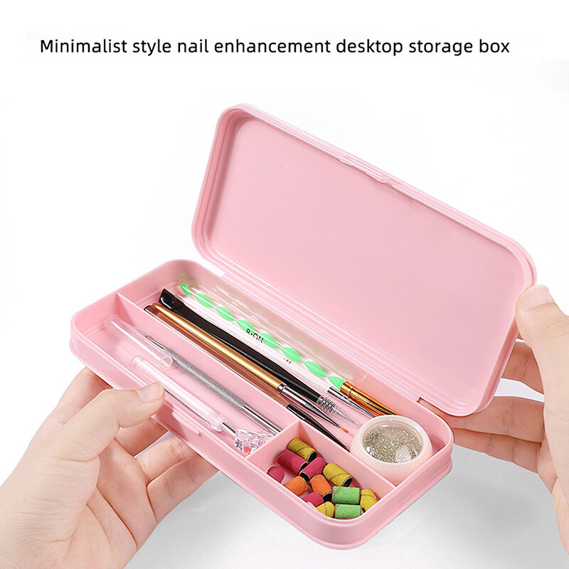 1 Pcs Empty Nail Tools Storage Box Organizer Case Holder Manicure Case ...