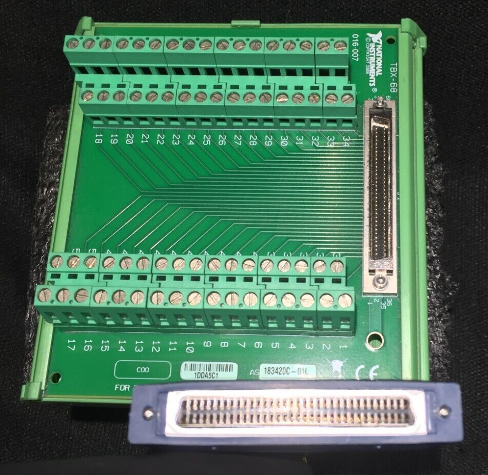 NATIONAL INSTRUMENT NI 183420C - 01 L TBX-68 WITH NI CABLE183432C-02 T ...