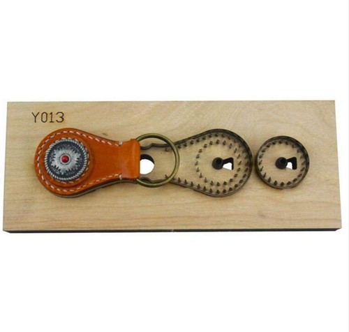 Leather Cutting die Shape Key Ring fob Holder Punch PVC/EVA Sheet ...