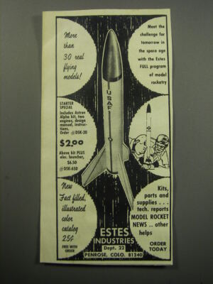 1968 Estes Model Rockets Ad - More than 30 real flying models | eBay