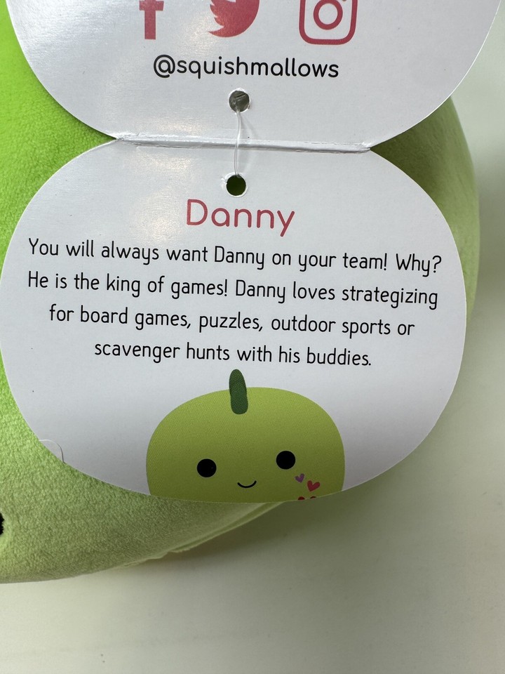 Squishmallow Danny the Green Dino 12" Stackable Plush Pillow | eBay