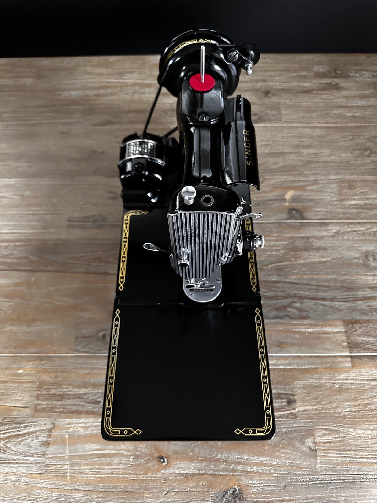 Stunning 1960 Singer 222K Featherweight Red S Sewing Machine w Puzzle ...