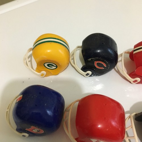 1980's Vintage LOT of 13 Mini Plastic NFL Football Teams Helmets Read ...