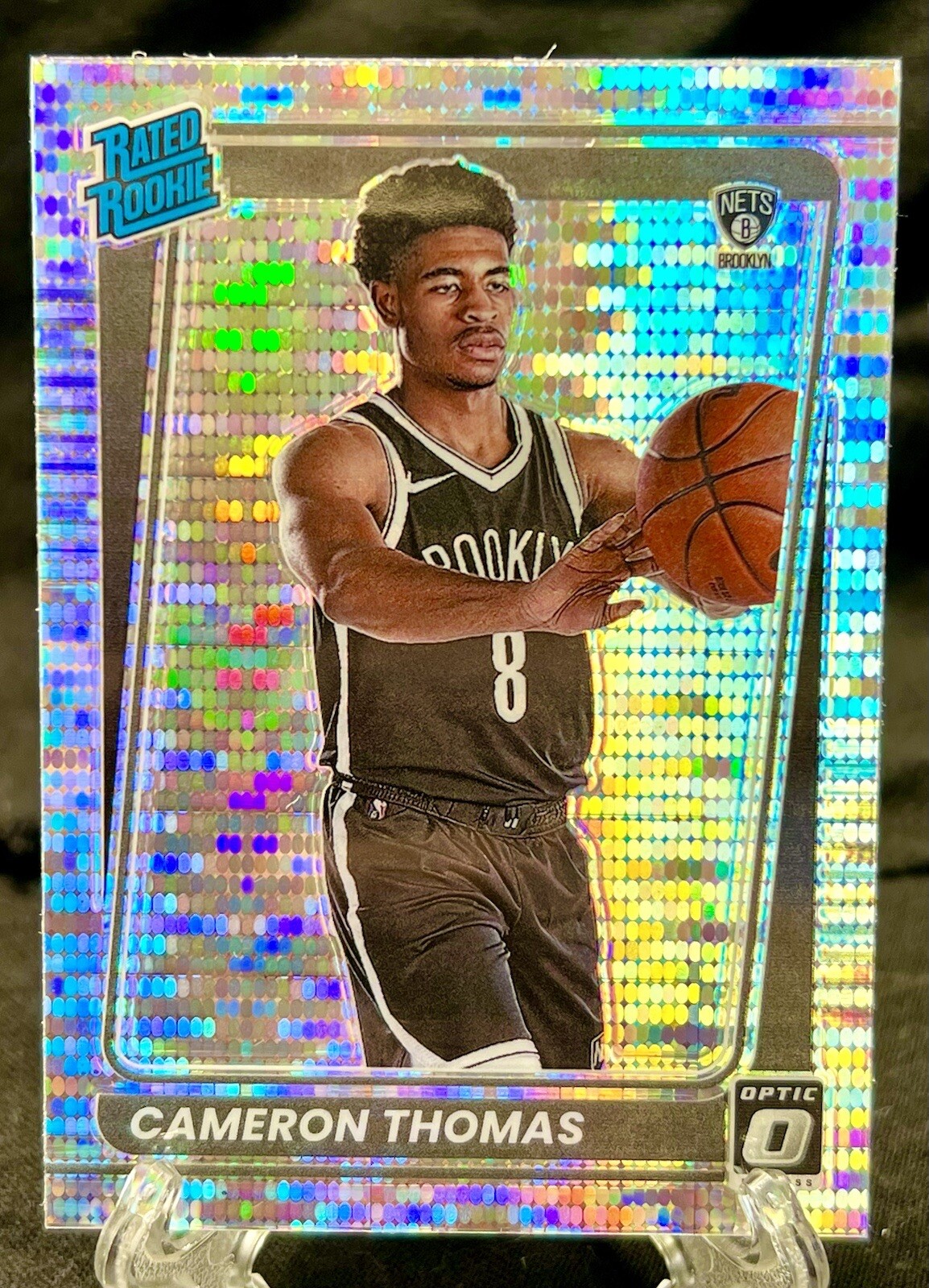 2021-22 PANINI DONRUSS OPTIC CAMERON THOMAS SILVER PULSAR PRIZM RATED ...