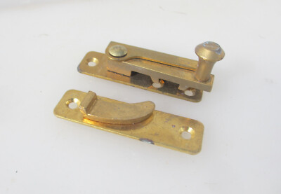 Vintage Brass Sash Window Latch Lock Fastener Catch Old Handle Retro ...