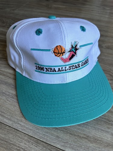 RARE SAMPLE Vintage 1996 NBA All Star Game Split Bar Snapback Hat by ...