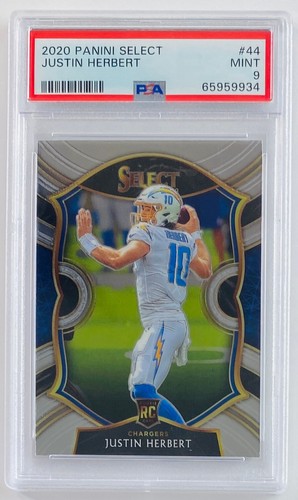 JUSTIN HERBERT 2020 PANINI SELECT CONCOURSE #44 RC ROOKIE PSA 9 ...