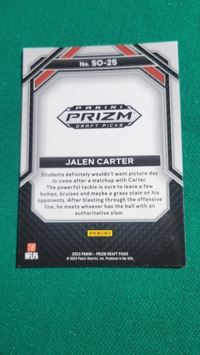 2023 JALEN CARTER Student Orientation - SO-25 - Panini Prizm Draft Picks | eBay