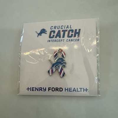2025 Detroit Lions Crucial Catch Intercept Cancer Pin SGA - Henry Ford ...