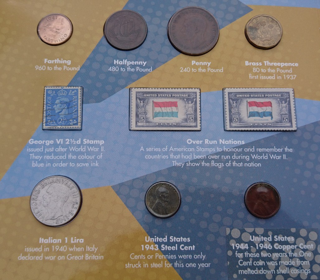 Absolutely Rare World War II WW2 Remembered Coin Stamp Banknote Pack ...