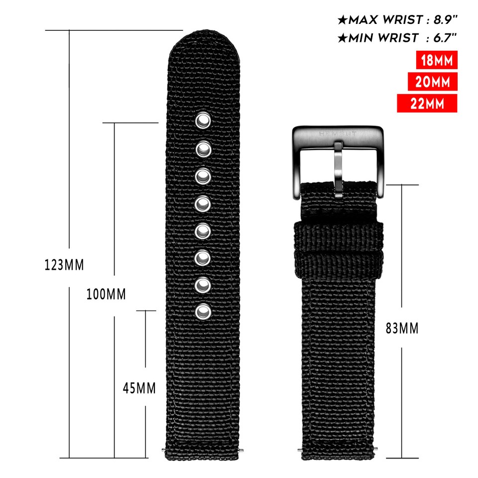 Nylon Weaved Watch Strap Men Watch Bands for Classic Watch 18mm 20mm ...