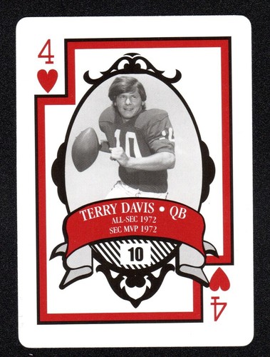 Terry Davis Alabama Crimson Tide Vintage Football Playing Card | eBay