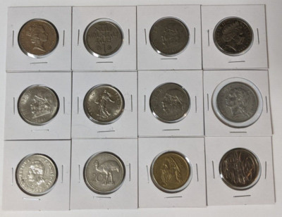 World Coin Lot - 12 Coins in Cardboard Holder - WC060 | eBay