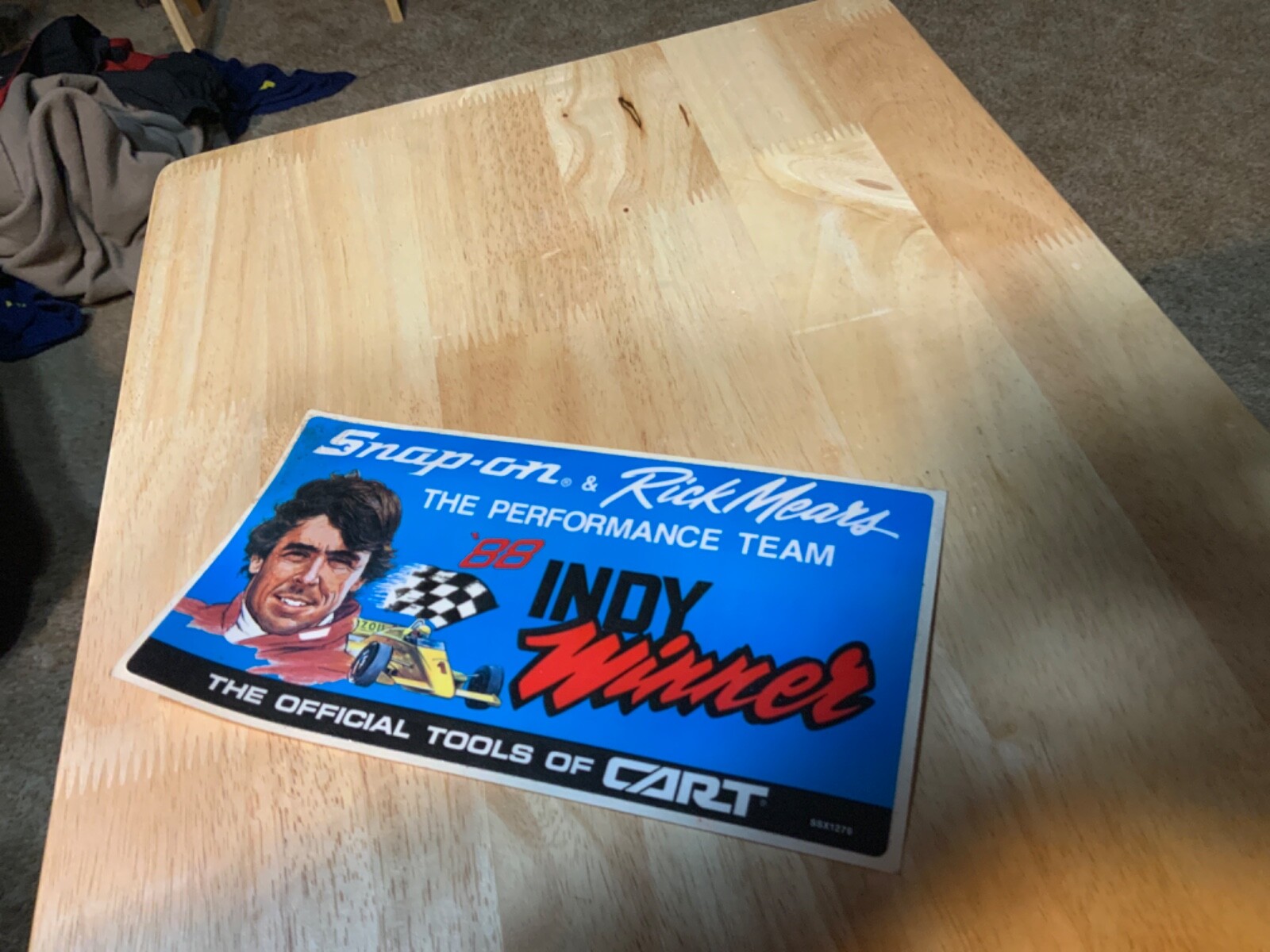 Rick Mears Snap On Decal Bumper Sticker 1988 Indianapolis 500 Winner ...
