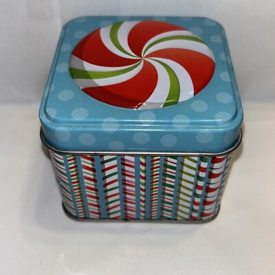 Seasonal Packaging Holiday Christmas Tin 3 X 3 X 3”New | eBay