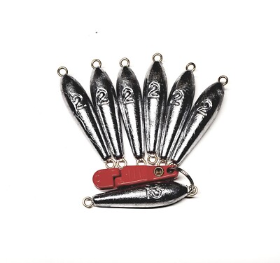 2oz. (12ct.) Trolling Sinker Snap Weights Inline Walleye Fishing (12 ...