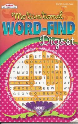 KAPPA MOTIVATIONAL WORD FIND DIGEST WORD SEARCH FUN PUZZLE BOOK VOLUME ...
