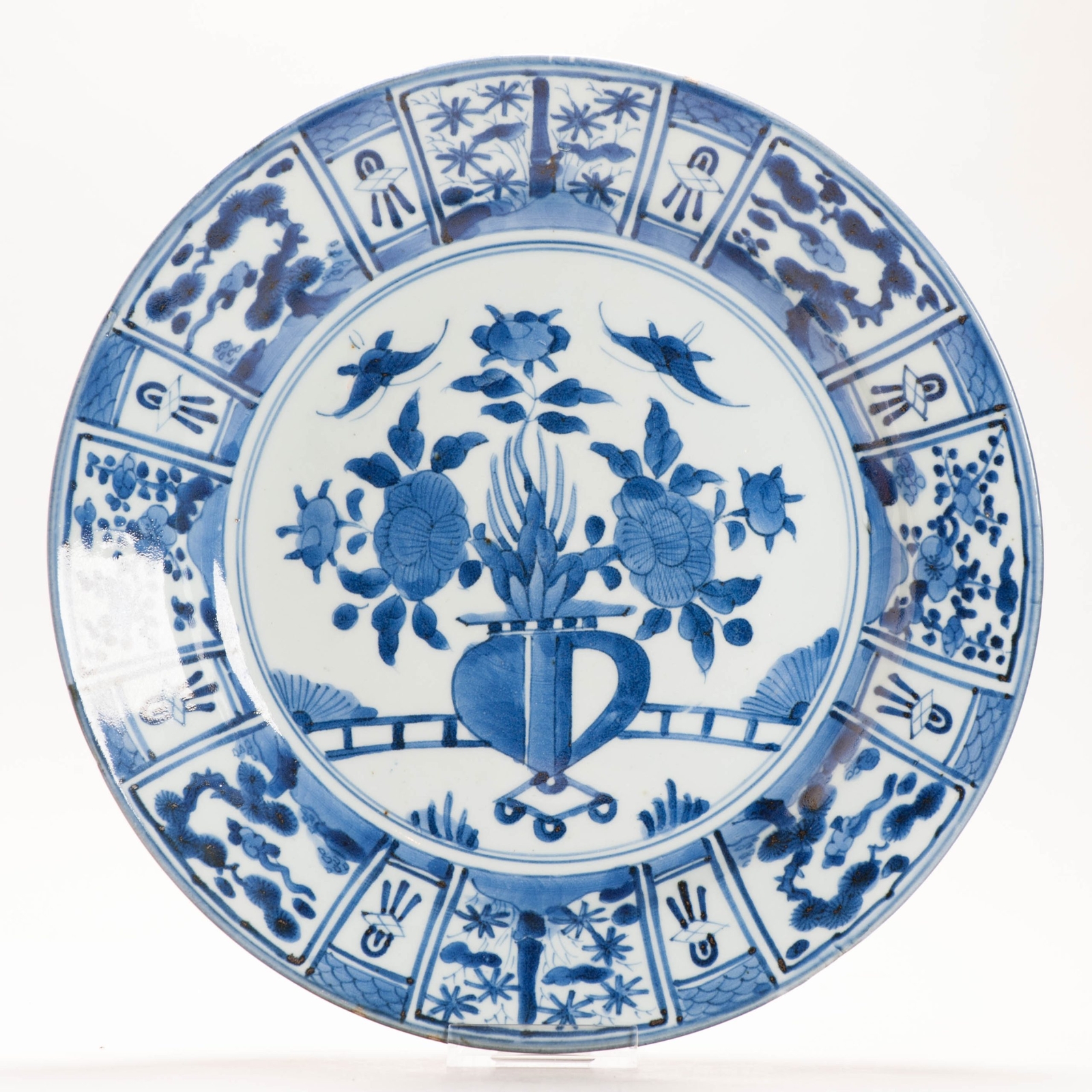 Perfect Antique Edo period Ca 1680 Japanese Porcelain Plate Arita Kraak ...