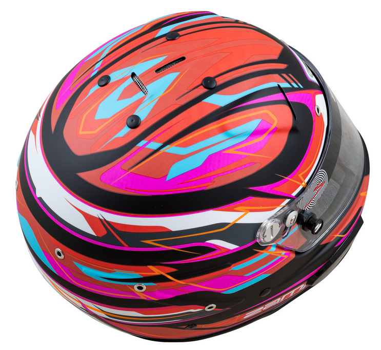 Zamp RZ-70E Switch Race Helmet Matte Red/Black/Blue Snell SA2020/ FIA ...