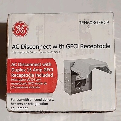 GE 60 Amp 240-Volt Non-Fuse AC Disconnect with GFCI Receptacle ...