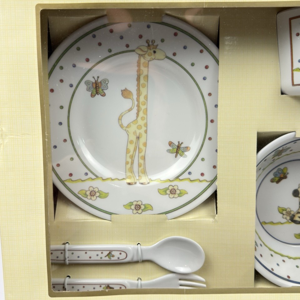 LENOX Jungle Jamboree Kids Melamine Dinnerware Set 5pc Giraffe Design ...