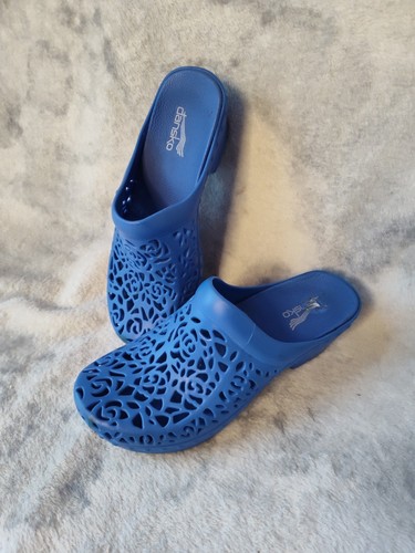Dansko Pippa Clogs Blue Lattice Women's Size 37 (US 6.5-7) Slip-On ...