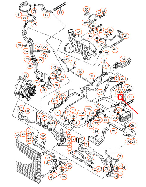 Genuine OEM HVAC Heater Hose for Audi 1K0122073FN for sale online | eBay