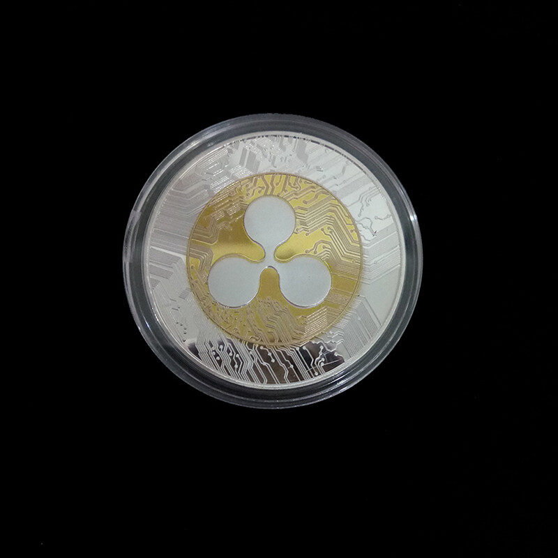 1Pcs Plated Ripple Coin XRP CRYPTO Commemorative Ripple XRP Collectors ...