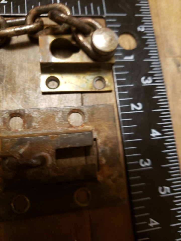 Antique Reclaimed Door Chain Lock Pieces For Parts only | eBay