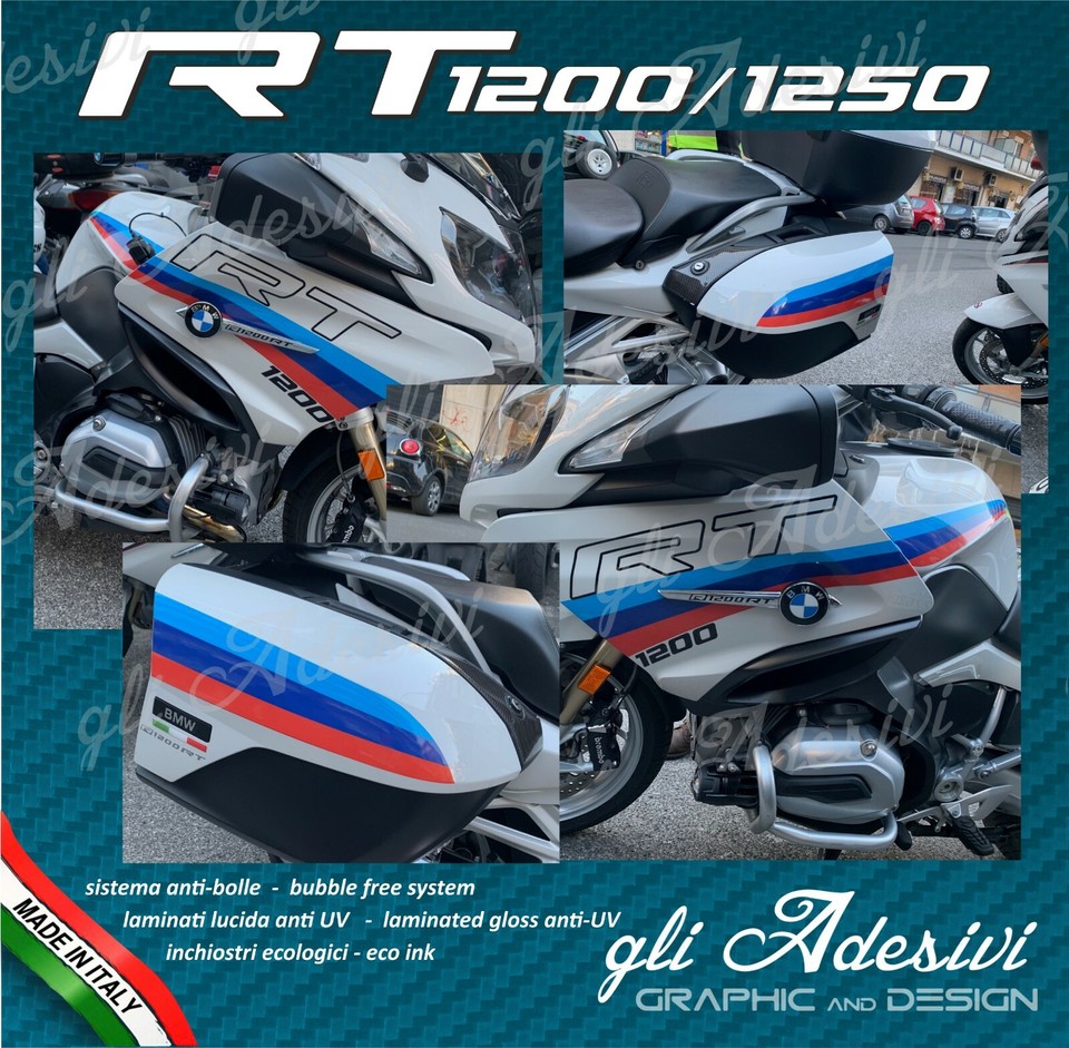Set Stickers BMW R 1200 Rt Tank Suitcases Hips 2016 2018 Red Blue | eBay