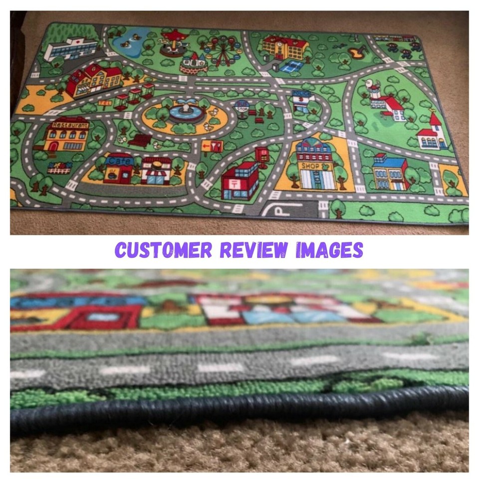 Extra Large 79" x 40" Kids Children Carpet Race Car Track Rug Toy Floor ...