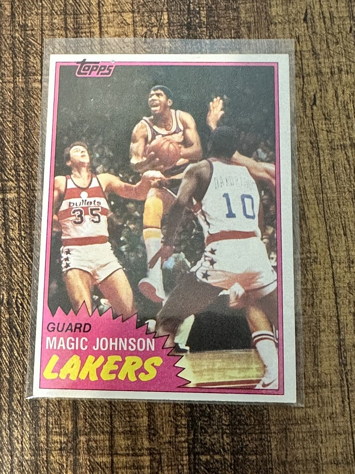 Magic Johnson 1981 Topps Trading Cards (lot of 5), #21, Damage Free O/C ...
