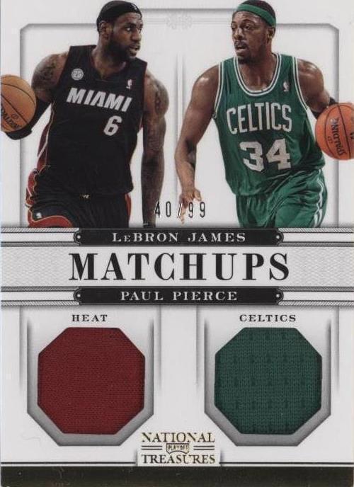 2012-13 Panini National Treasures - Matchups Materials LeBron James ...