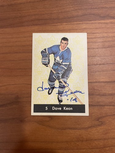 Signed Rookie Card DAVE KEON 1961-62 Parkhurst ORIGINAL Vintage NHL ...