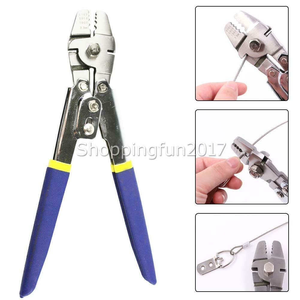 X151 Wire Rope Crimping Tool Pliers Fishing Swaging Swager Crimper Loop ...
