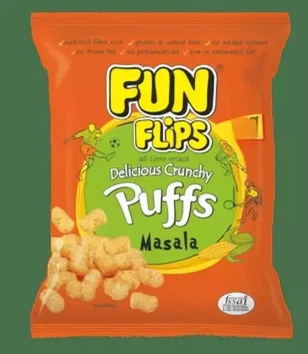 fun flips masala flavour puffed snacks (pack of 20 ) 18 grm each Free ...