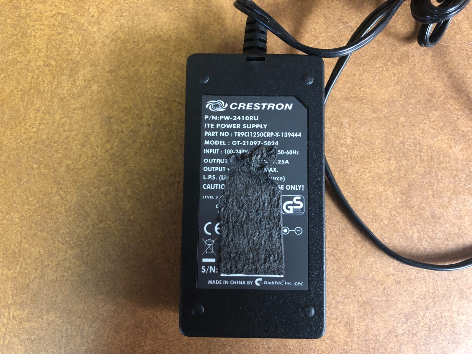 Crestron Power Supply Gt-21097-5024 Switching Adapter 24v 30w for sale ...