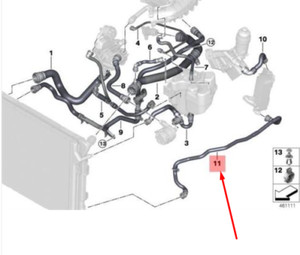 NEW BMW 3 F30 RADIATOR HEAT EXCHANGER TRANS OIL HOSE 17128616559 ...
