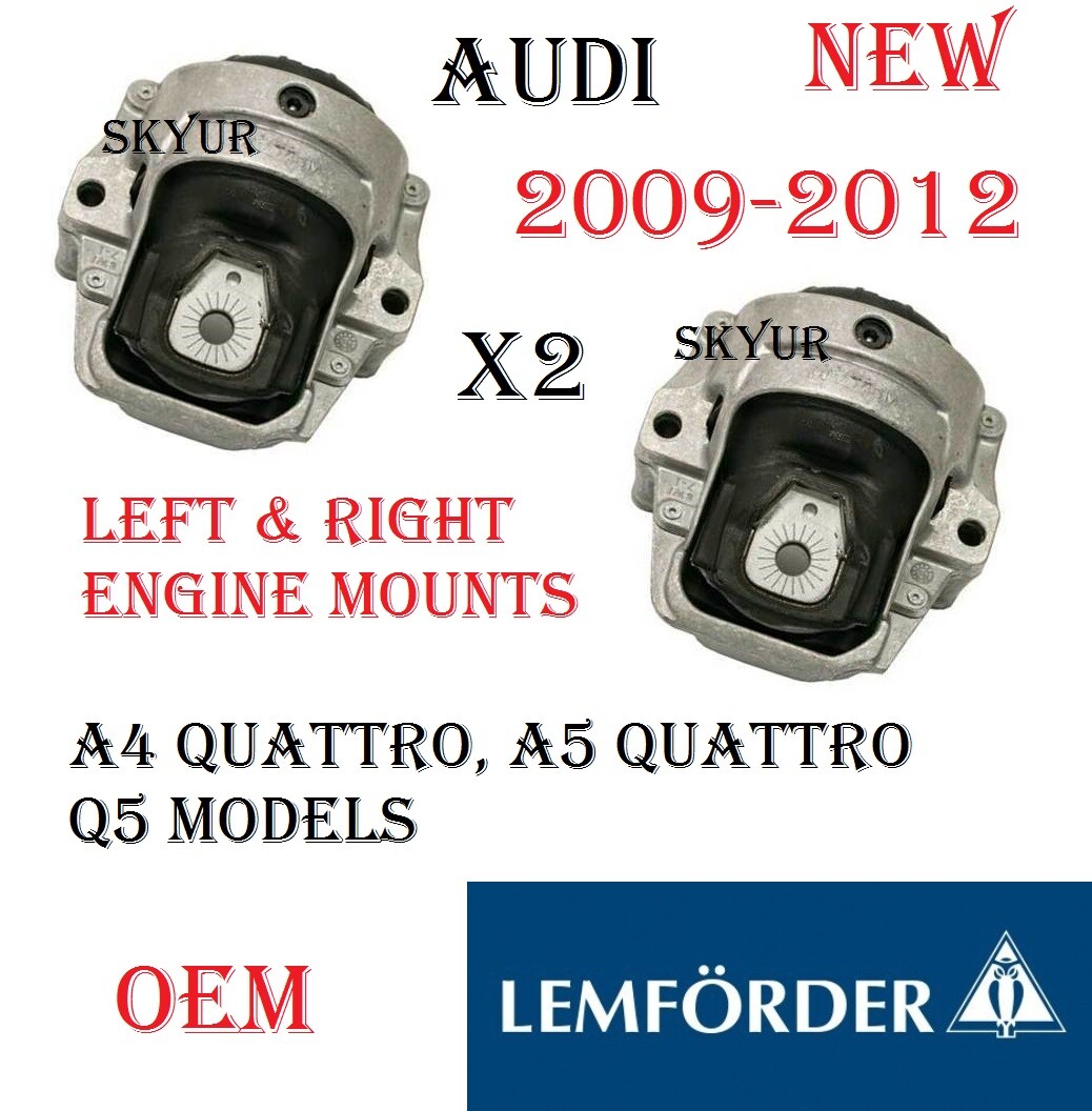 For Audi Q5 09-12 Pair Set of Front Left & Right Engine Mounts ...